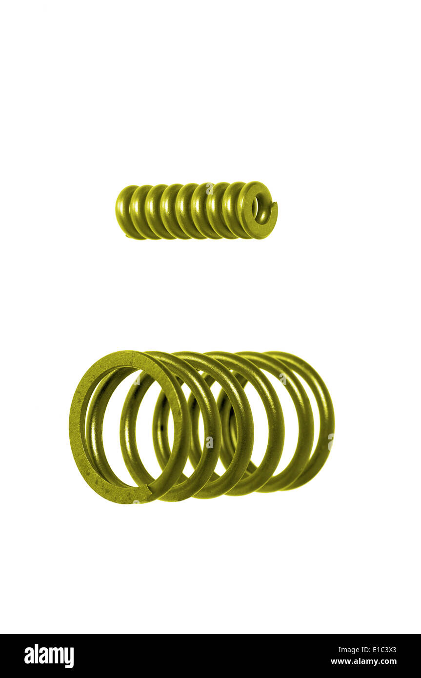 Coloured springs on white background Stock Photo - Alamy