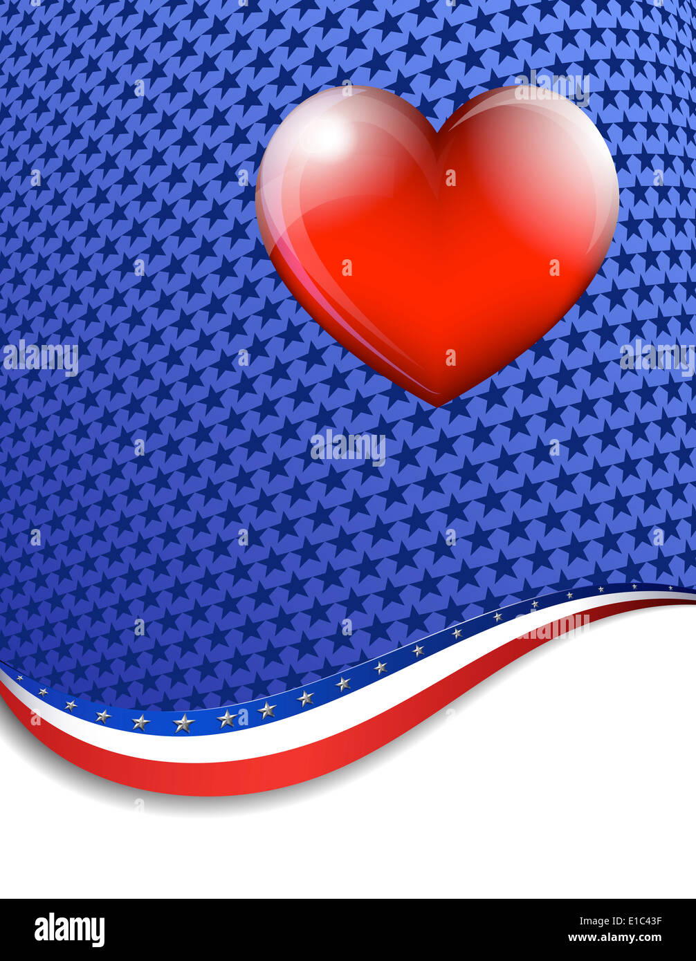 American Background with a heart Stock Photo - Alamy