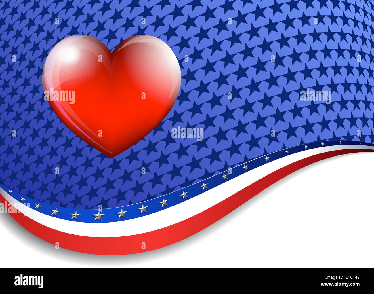 American Background with a heart Stock Photo - Alamy