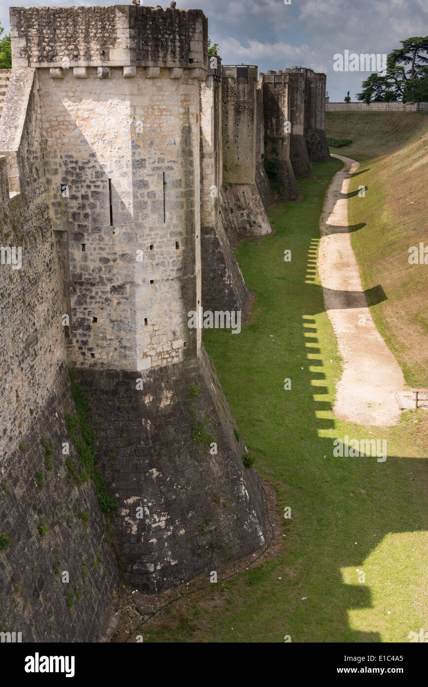 Walls of the UNESCO World Heritage site town of Provins, France Stock ...