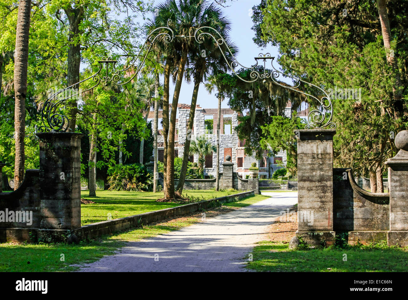 The ruins of Dungeness Mansion. Built in 1884 for the Carnegie family ...