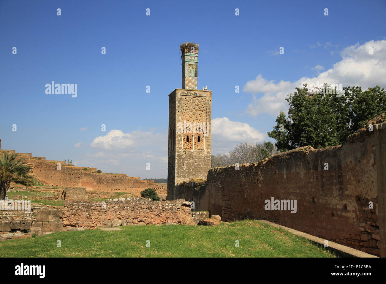 Chellah is a necropolis and complex of ancient Roman and medieval ruins ...