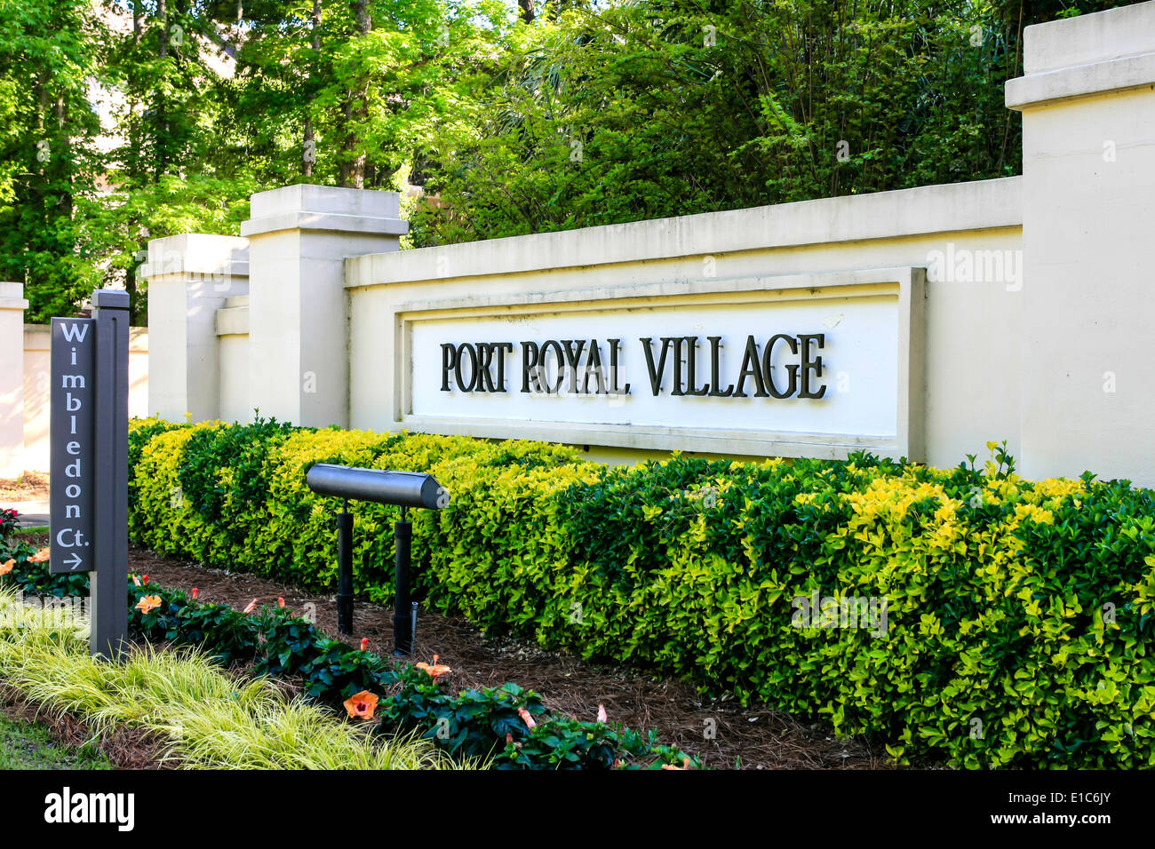 Port Royal Village gated community entrance sign in Hilton Head SC ...
