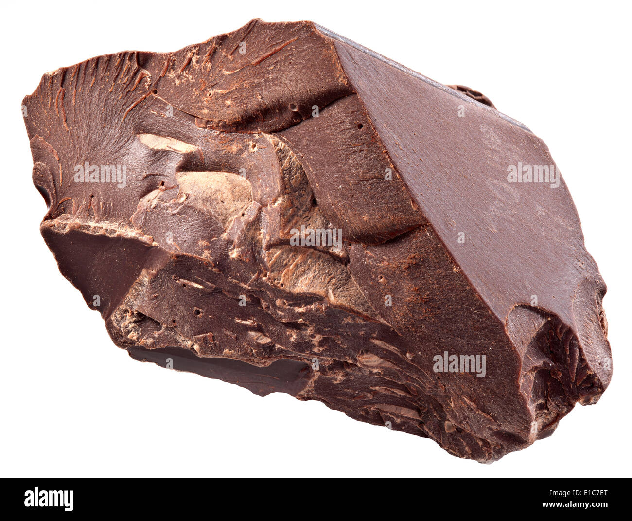 One chocolate block isolated on a white background Stock Photo - Alamy