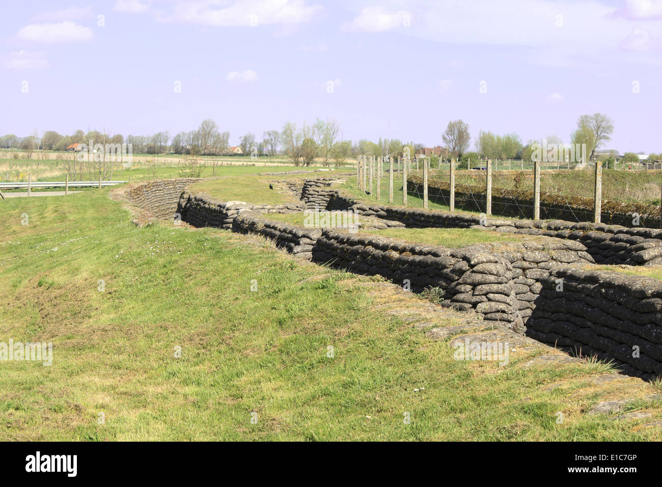 Trench of death world war 1 belgium flanders fields Stock Photo - Alamy