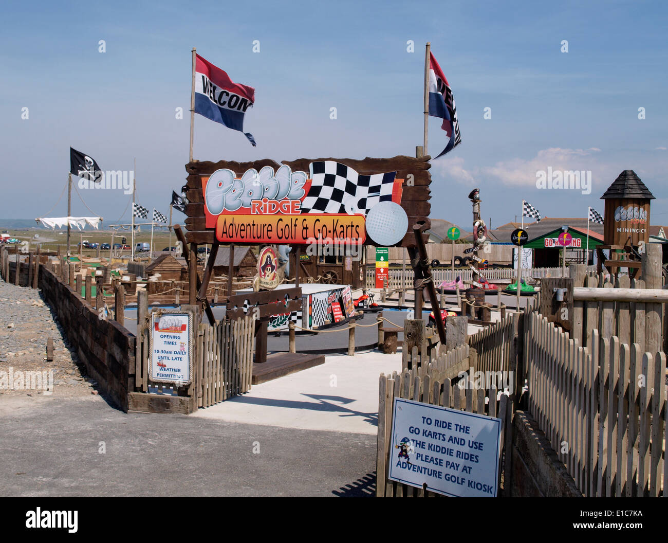 Pebble Ridge Adventure Golf and Go-Karts, Westward Ho!, Devon, UK Stock ...