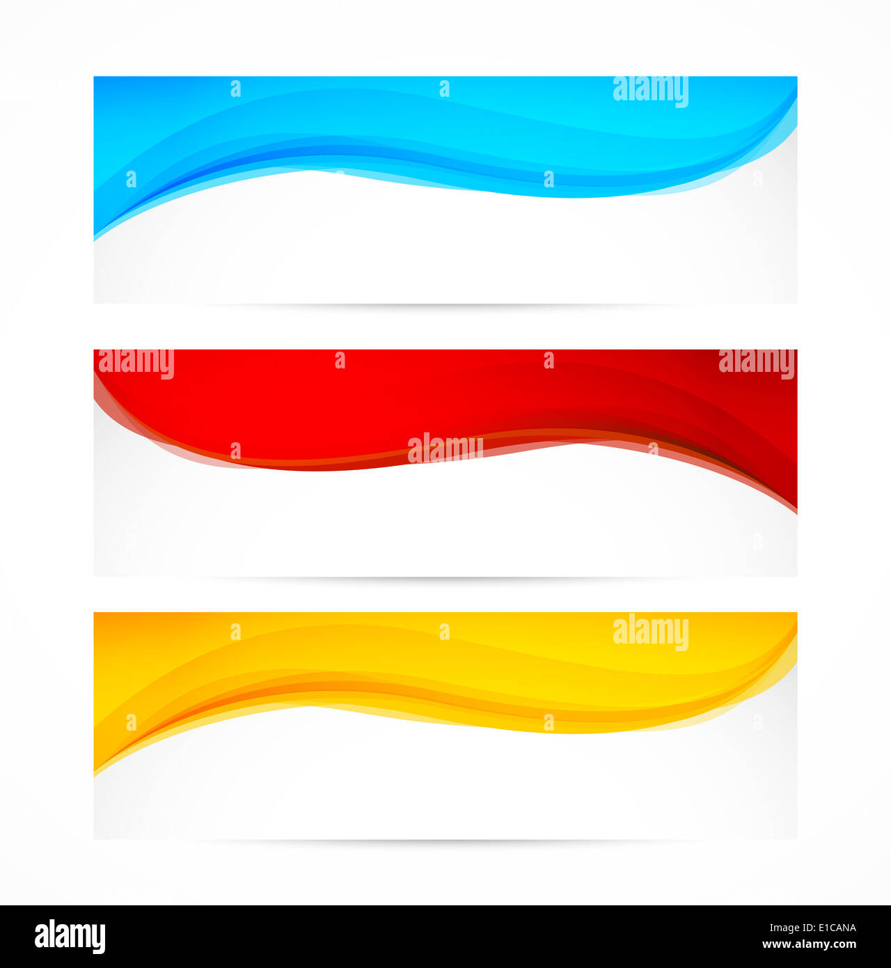 Set of wavy banners Stock Photo - Alamy