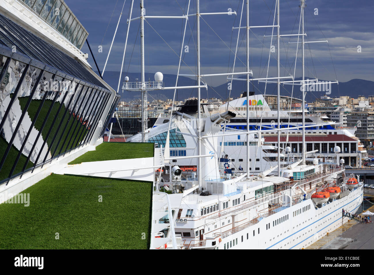 Cruise ships, Port of Piraeus, Athens, Greece, Europe Stock Photo - Alamy