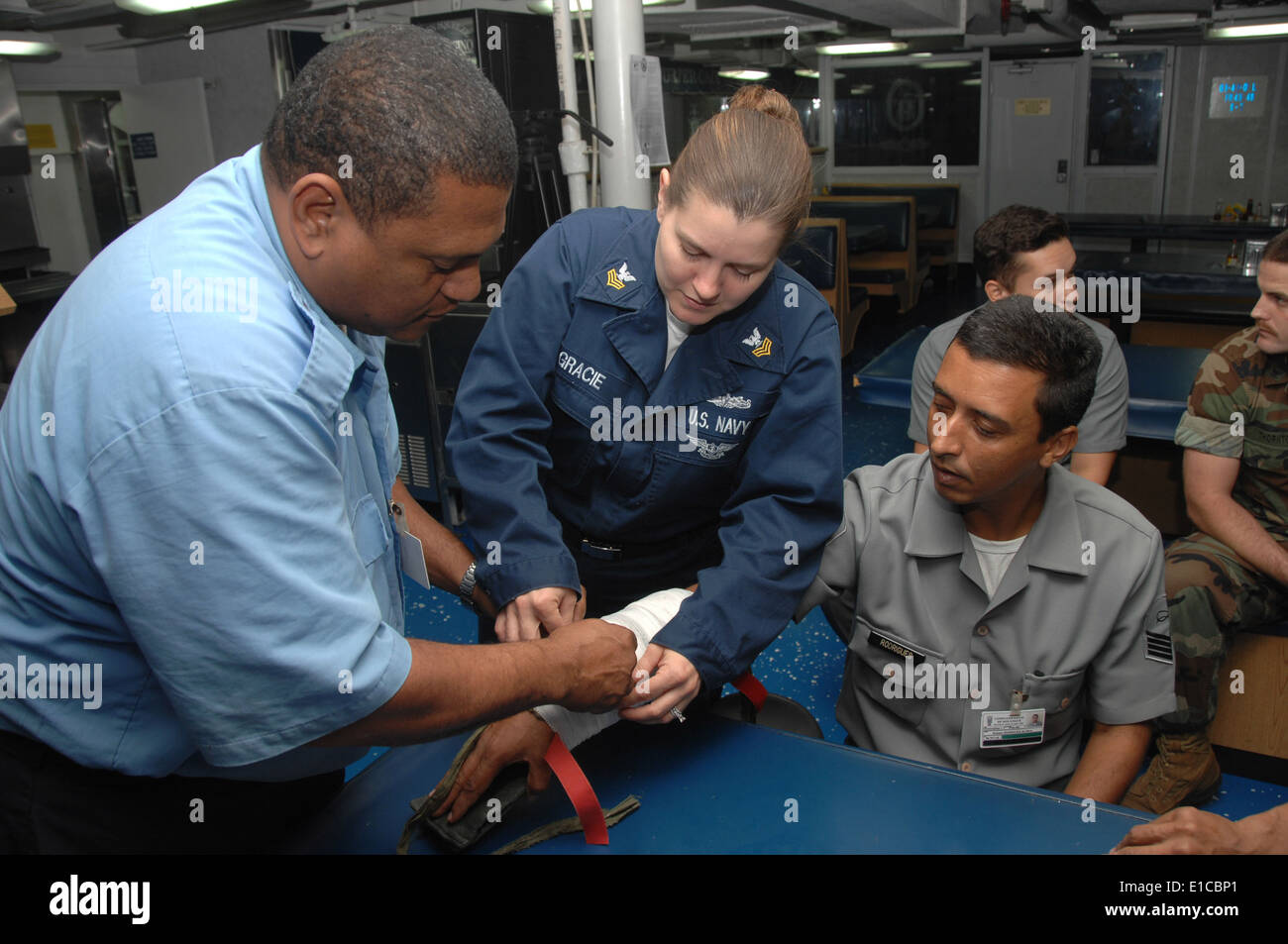 U s navy hospital corpsman demonstrates hi-res stock photography and ...