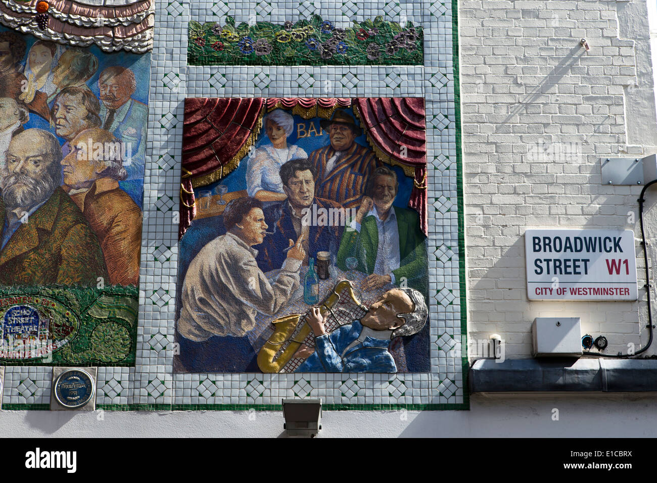 The Spirit of Soho mural at the junction of Carnaby Street and ...