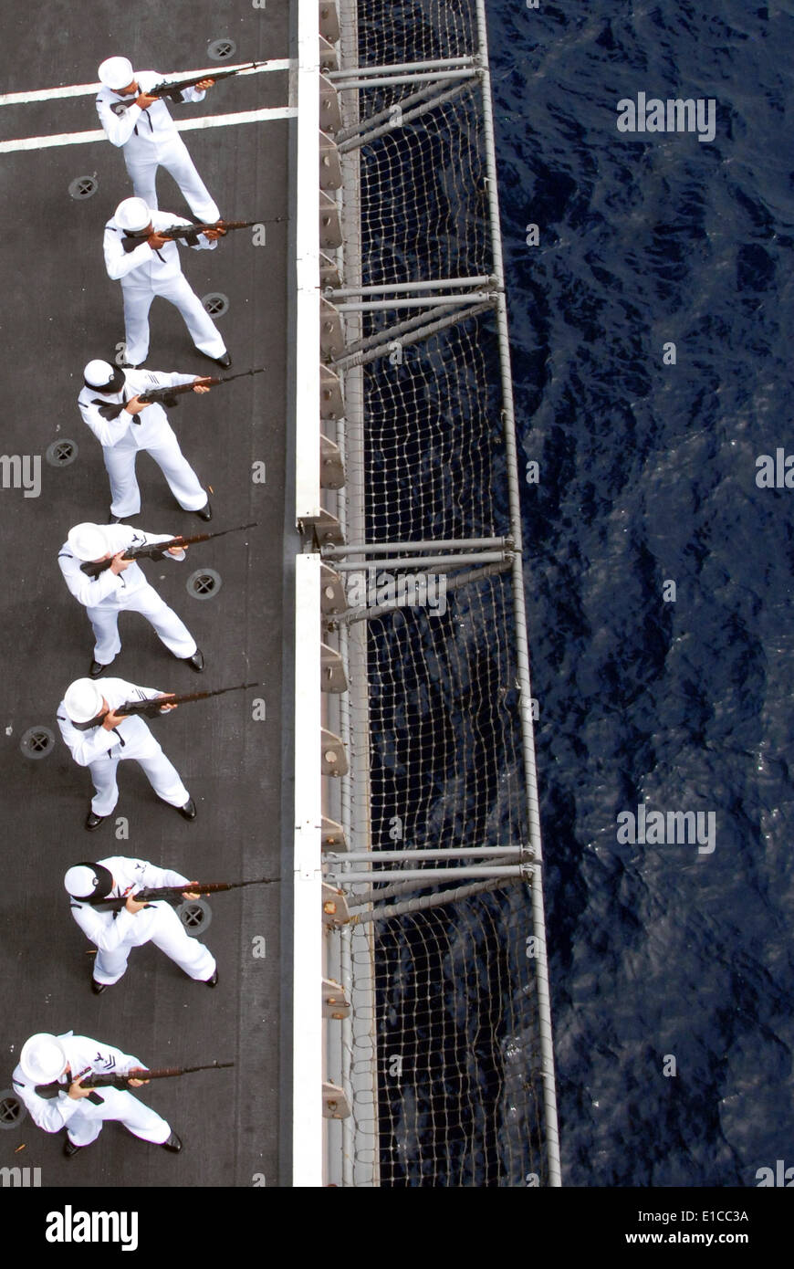 Ceremony aboard aircraft carrier hi-res stock photography and images ...