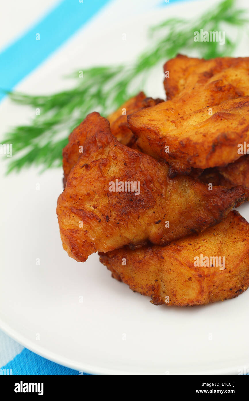 Fried cod, close up Stock Photo - Alamy