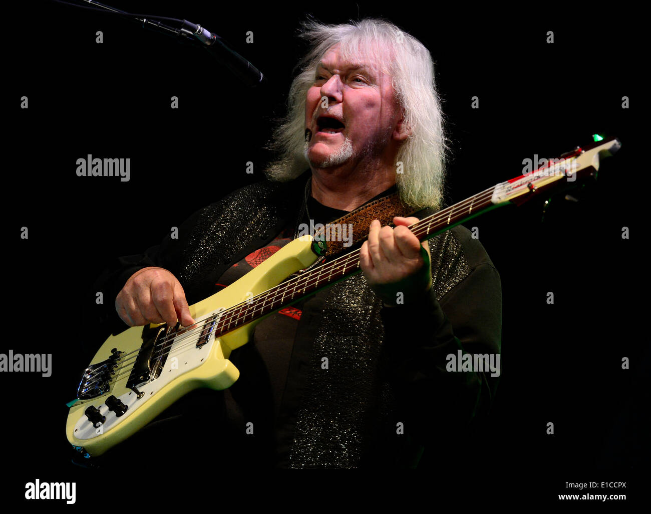 Prague, Czech Republic. 30th May 2014. Bassist of the British group Yes ...