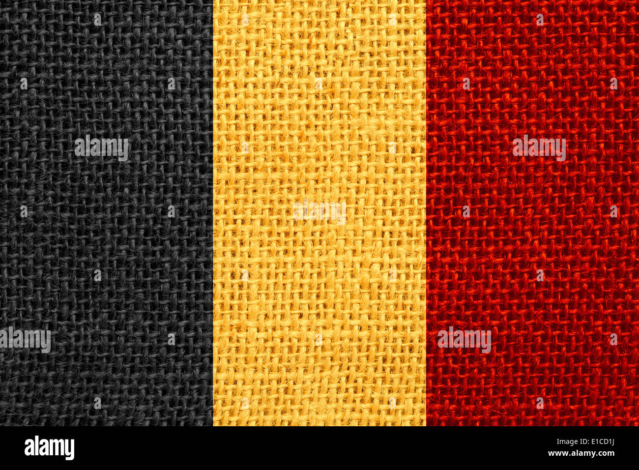 flag of Belgium or Belgian banner on linen background Stock Photo - Alamy