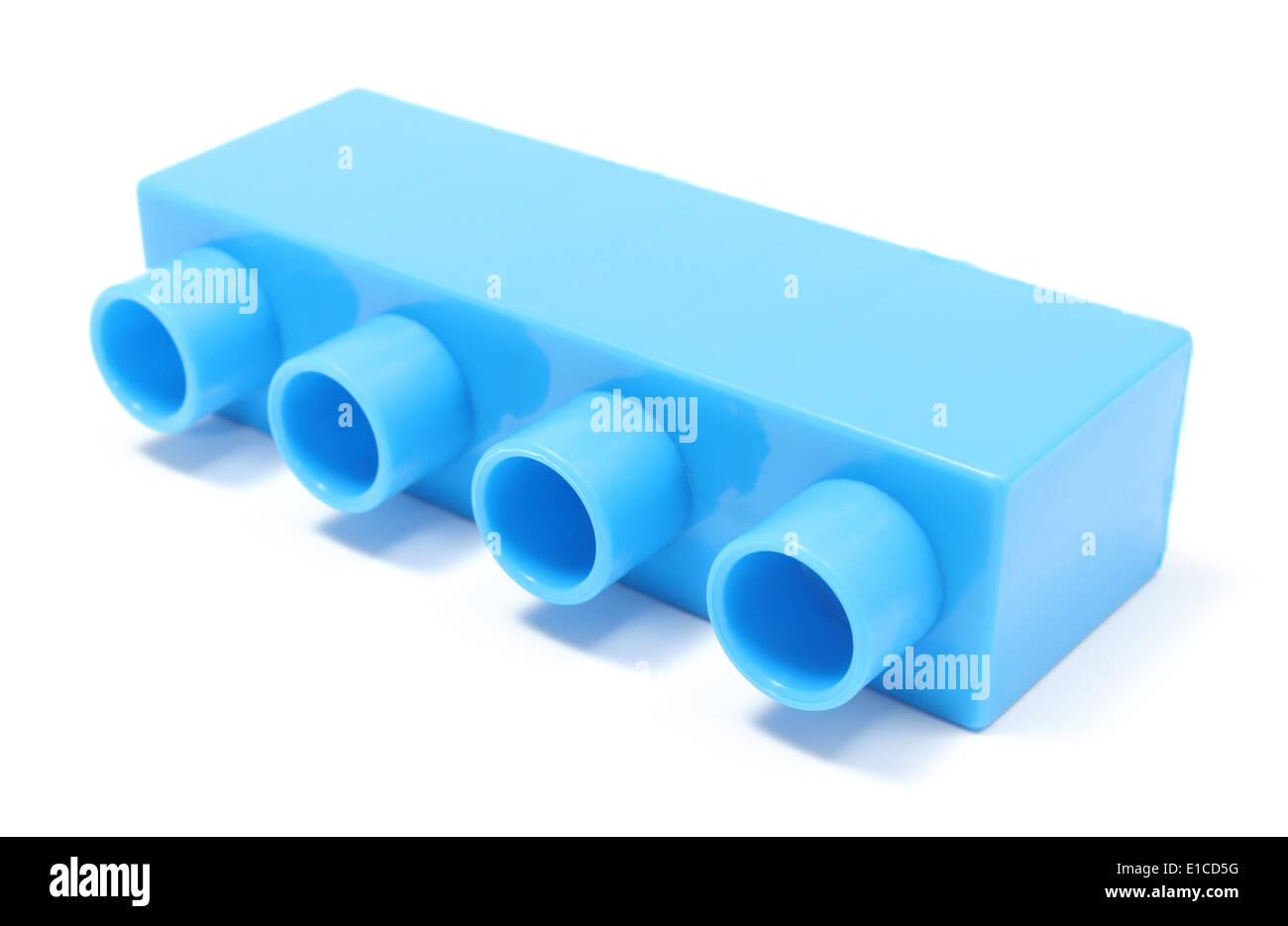 Closeup of blue building block, building blocks for children. Isolated ...