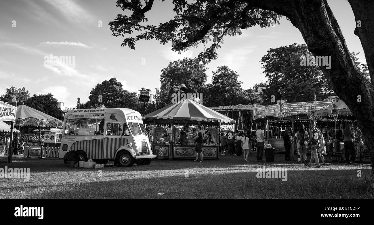 Funfair stalls Black and White Stock Photos & Images - Alamy
