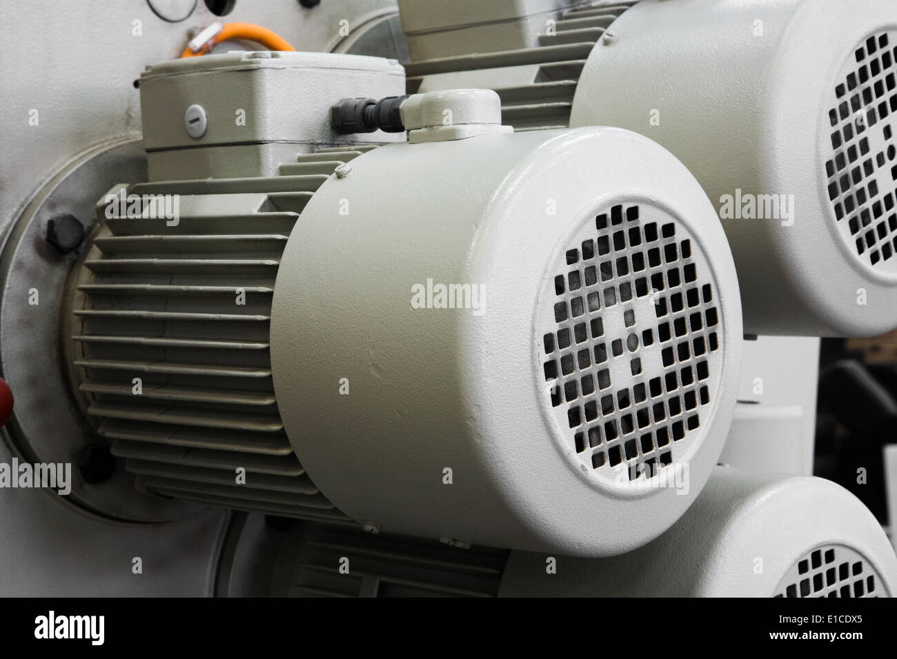 powerful electric motors for modern industrial equipment Stock Photo ...
