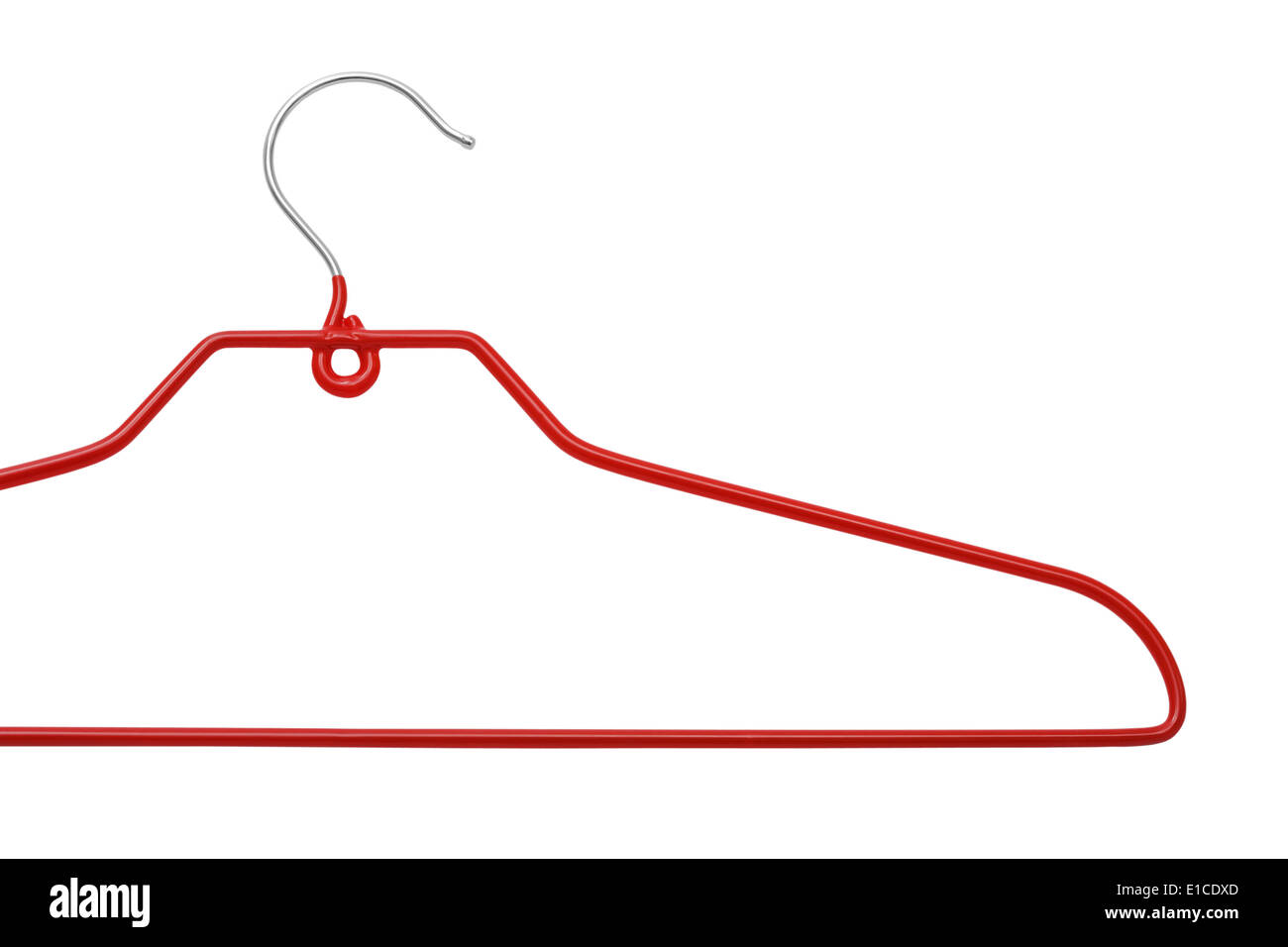 modern red hanger on a white background Stock Photo - Alamy