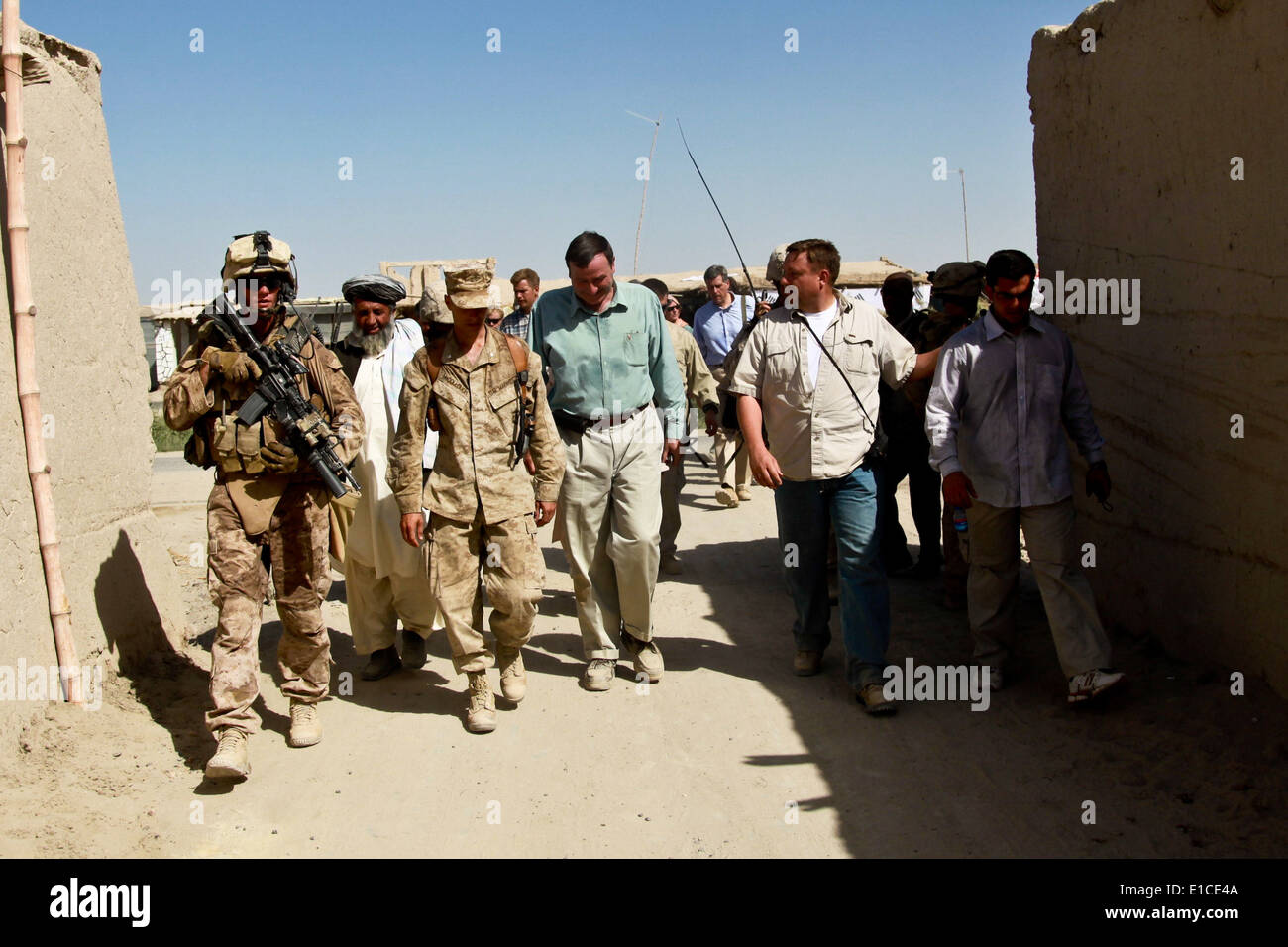 U.S. Marine Corps Lt. Col. William T. McCollough, center left ...