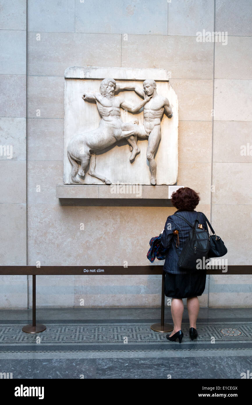 The Elgin Marbles (Parthenon Marbles) on display in the Duveen Gallery, British Museum, London ...