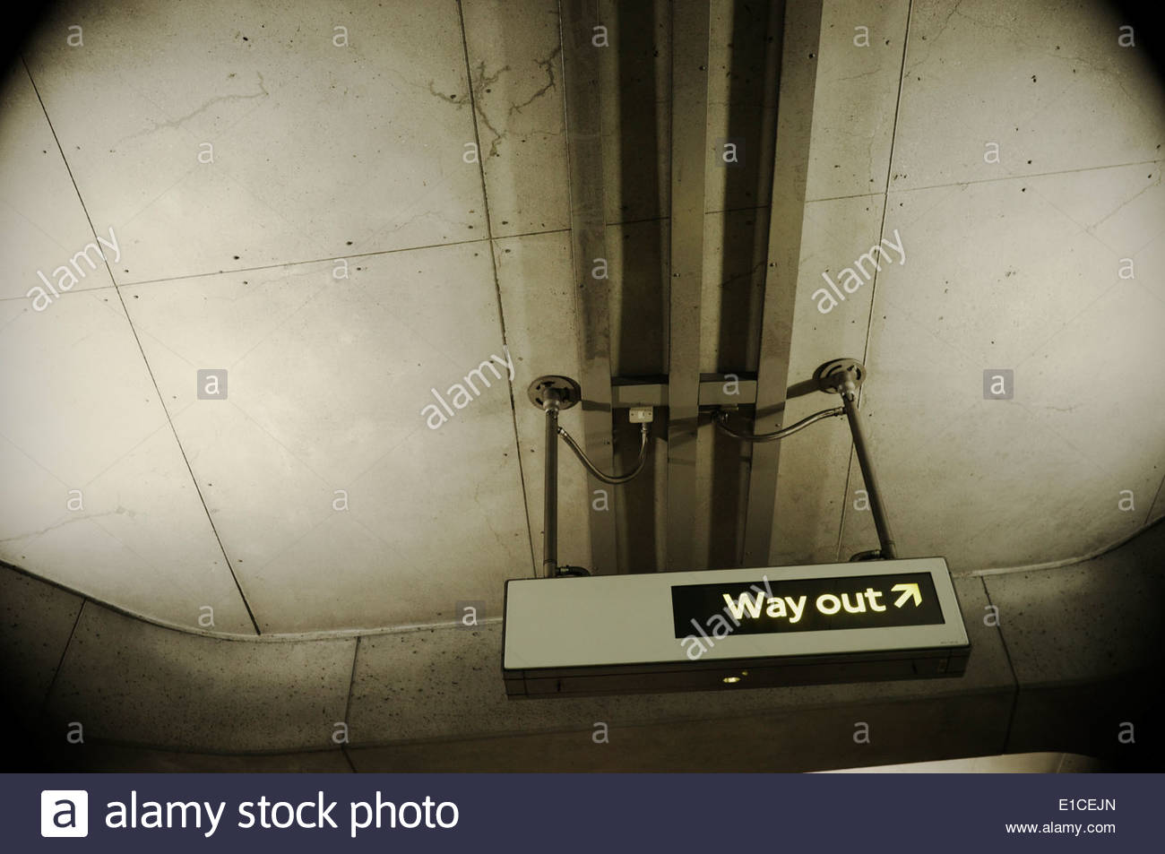 Way Out Sign With Arrow High Resolution Stock Photography and Images ...