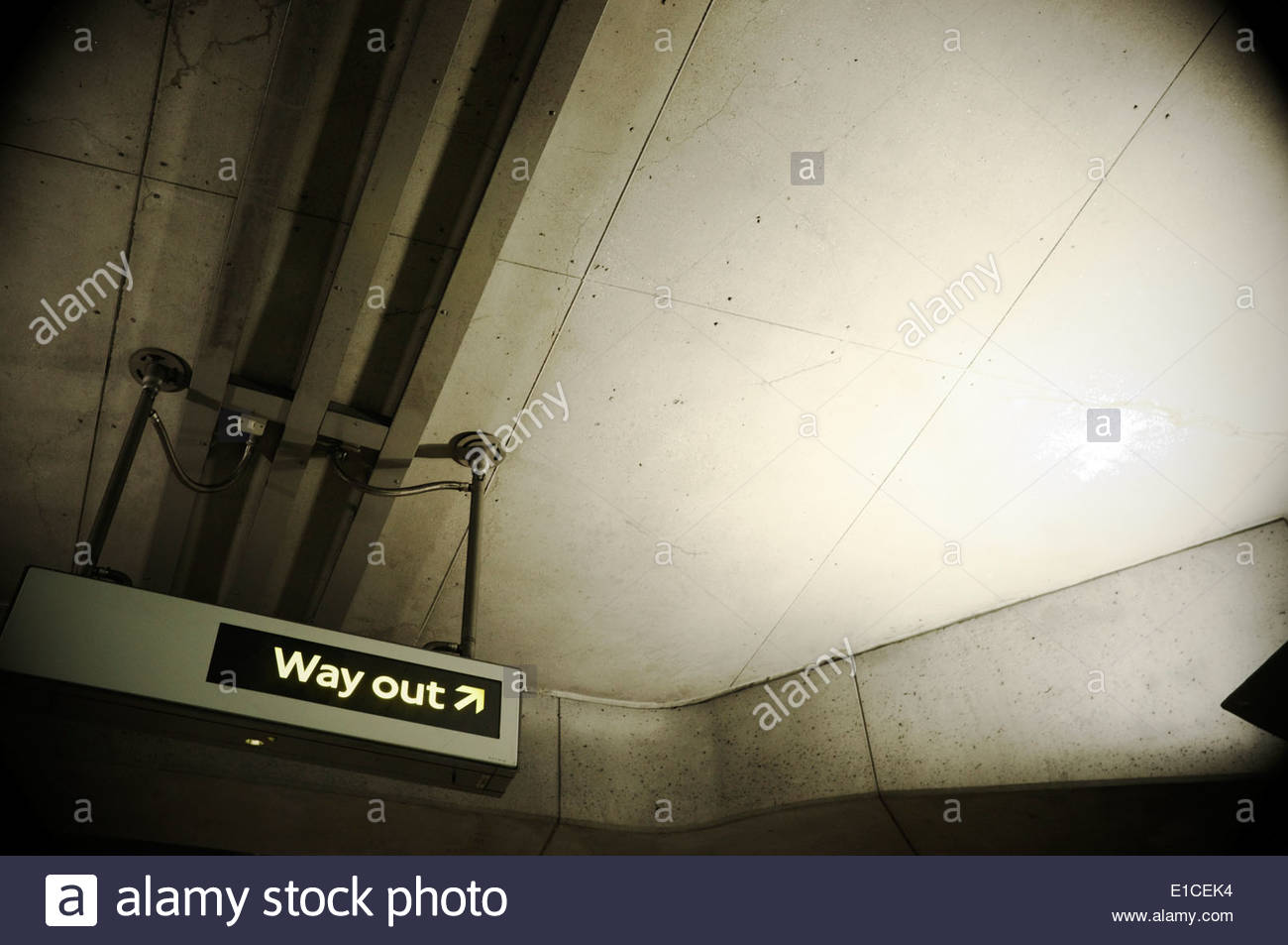 Way Out Sign With Arrow High Resolution Stock Photography and Images ...