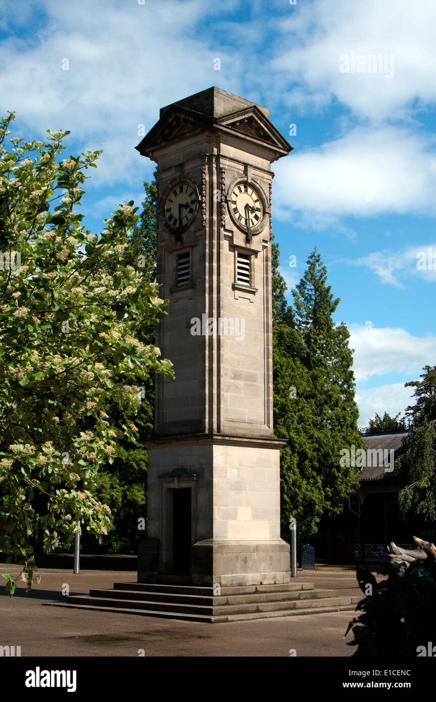 The clock tower, Jephson Gardens, Leamington Spa, Warwickshire, UK ...