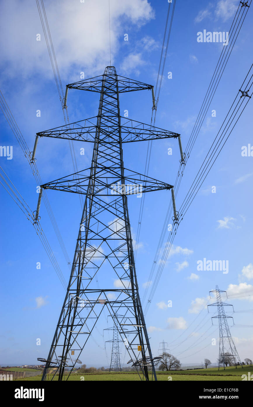 An electricity pylon of the National Grid Stock Photo - Alamy