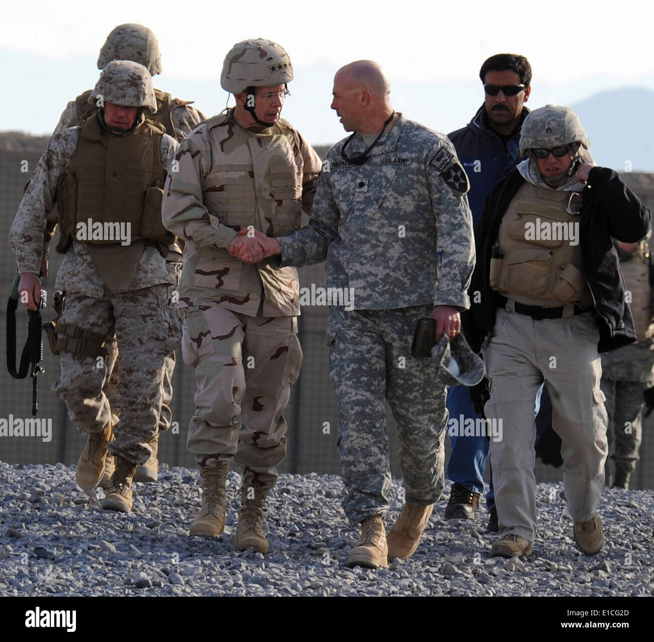 U.S. Army Lt. Col. Jonathan Neumann, second from right, the commander ...