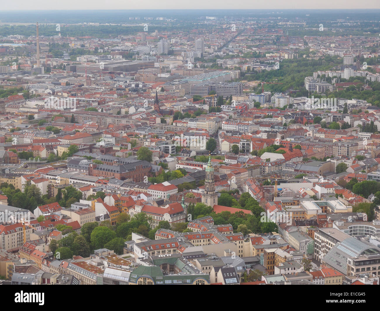 Aerial view of the city of Berlin in Germany Stock Photo - Alamy