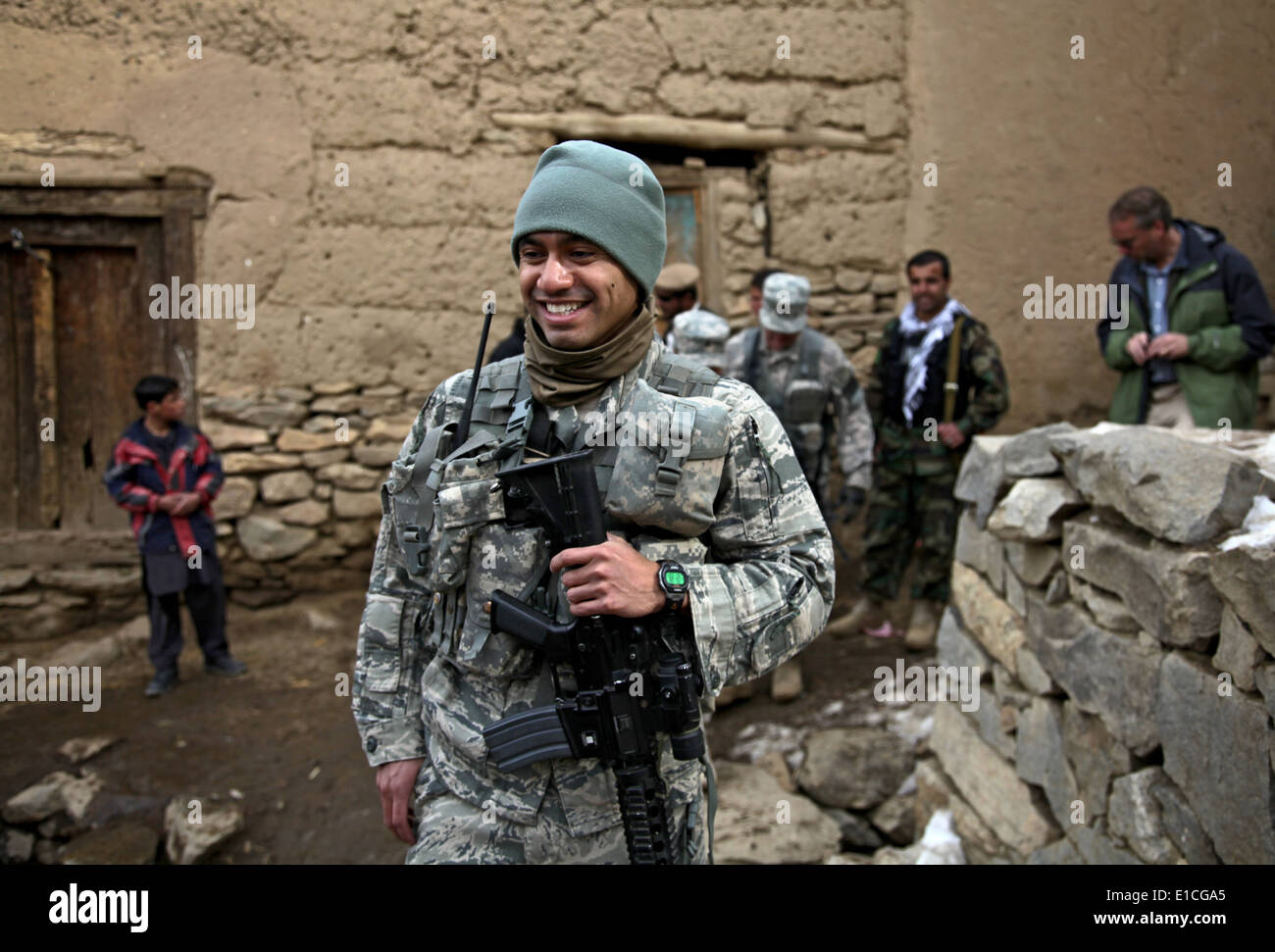 U.S. Air Force Capt. Joseph Gamez and fellow members of the Panjshir ...