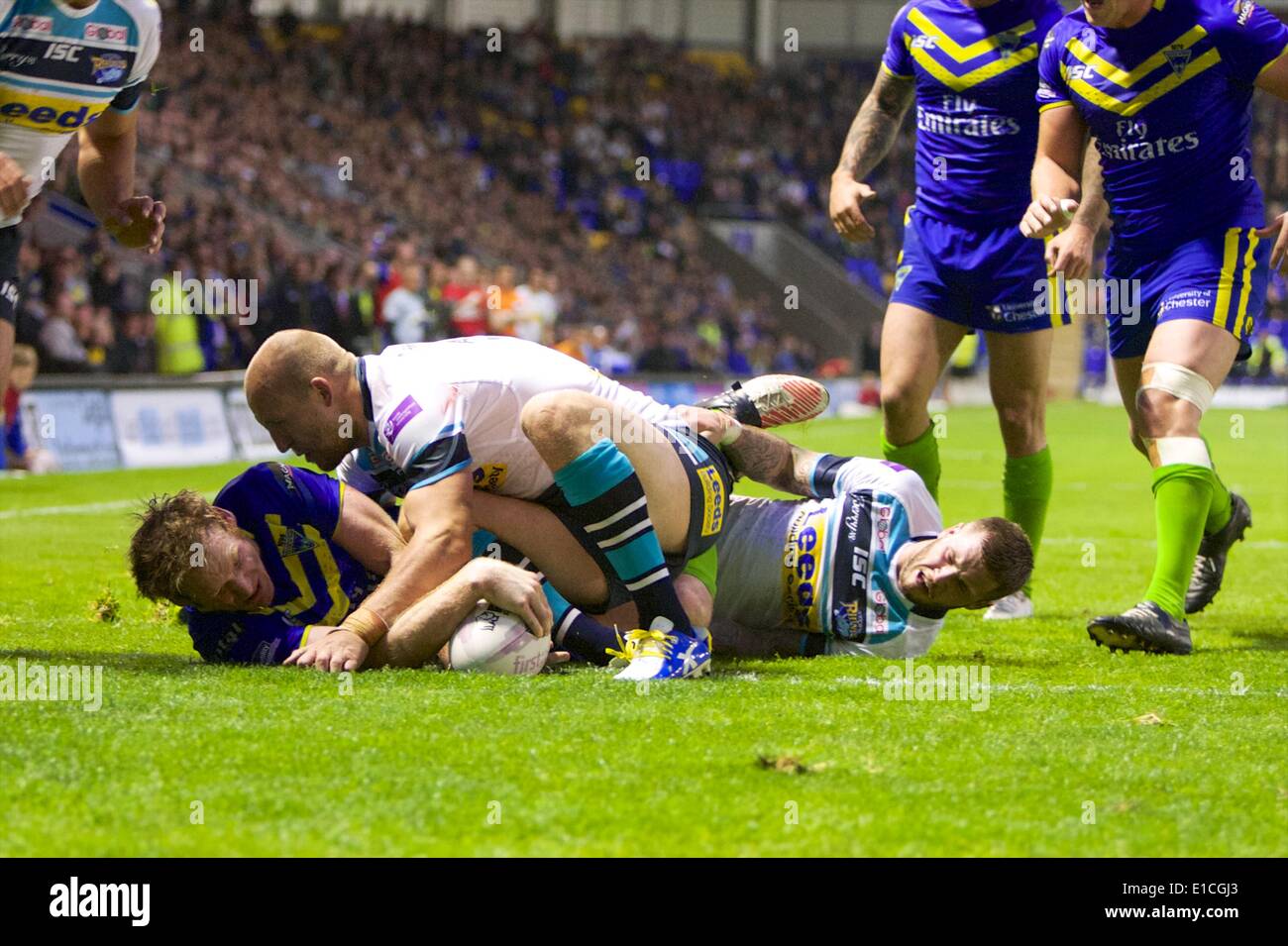 Warrington, UK. 30th May, 2014. Warrington Wolves wing Joel Monaghan in ...