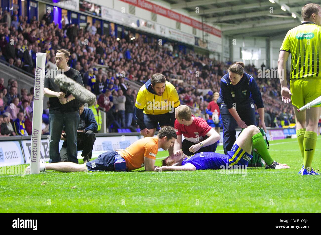 Warrington, UK. 30th May, 2014. Warrington Wolves wing Joel Monaghan ...