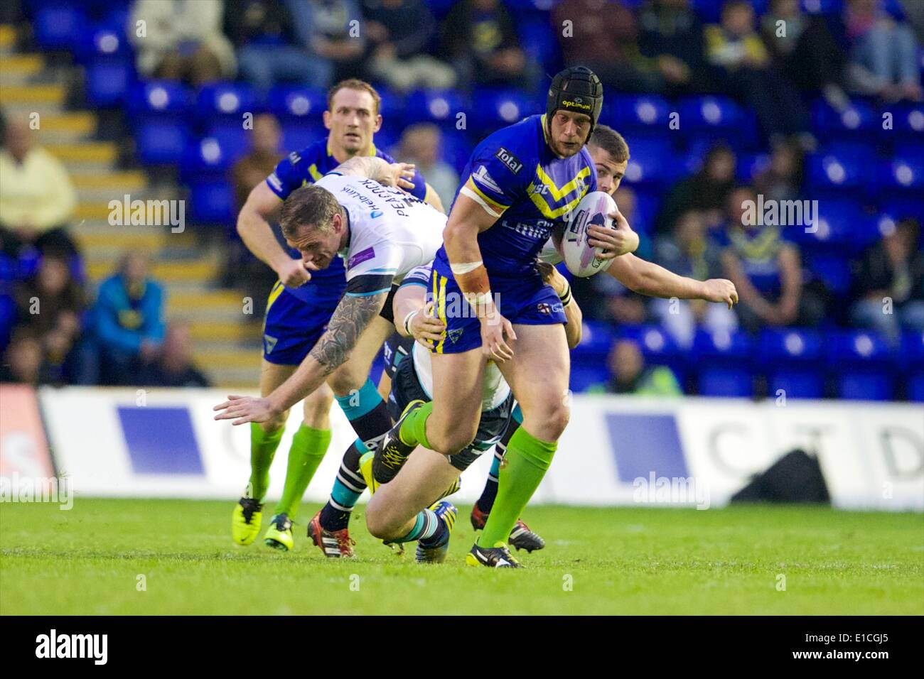 Warrington, UK. 30th May, 2014. Warrington Wolves prop Chris Hill in ...