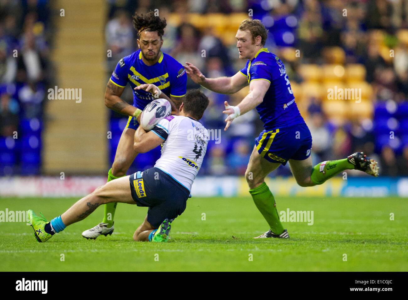 Warrington, UK. 30th May, 2014. Leeds Rhinos stand-off Joel Moon in ...