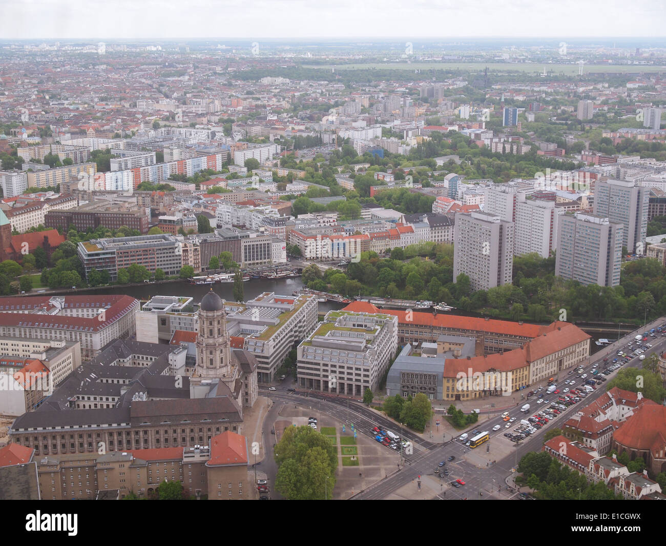 Aerial view of the city of Berlin in Germany Stock Photo - Alamy