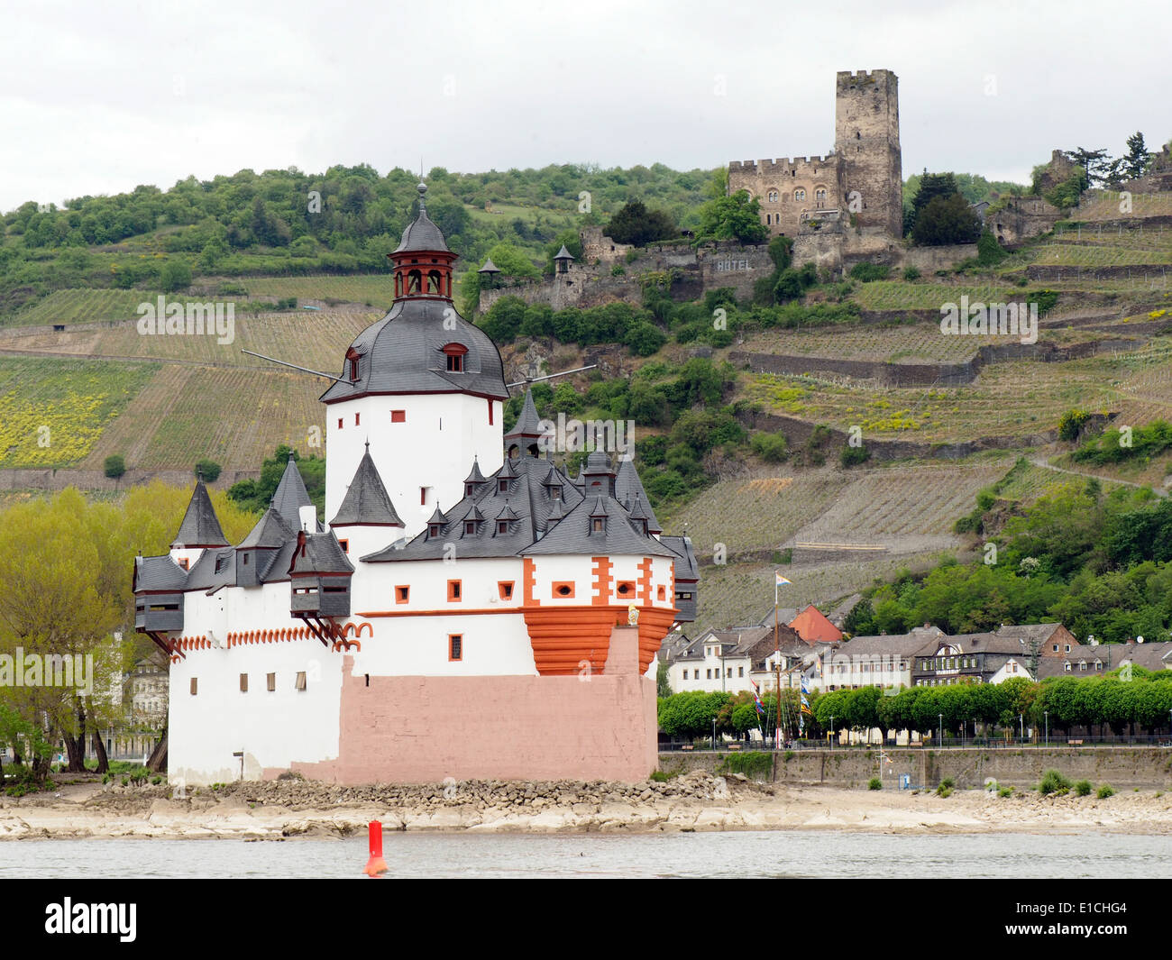 Castle Pfalz Oberwesel Germany Stock Photo - Alamy