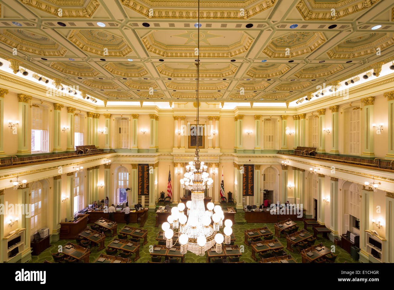 Inside dome california state capitol hi-res stock photography and ...