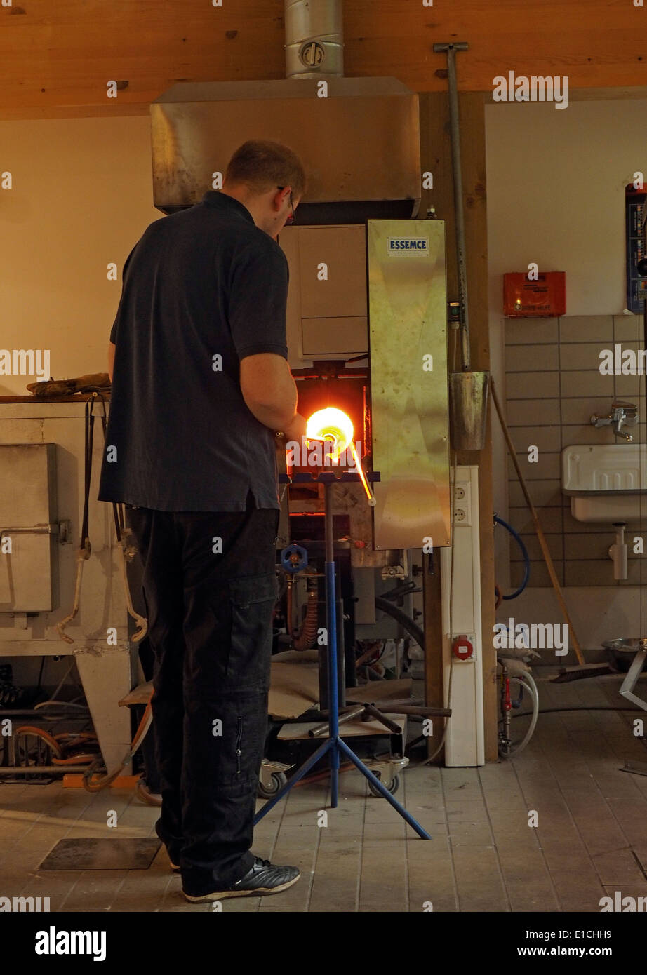 Glass Blower at Work Stock Photo - Alamy