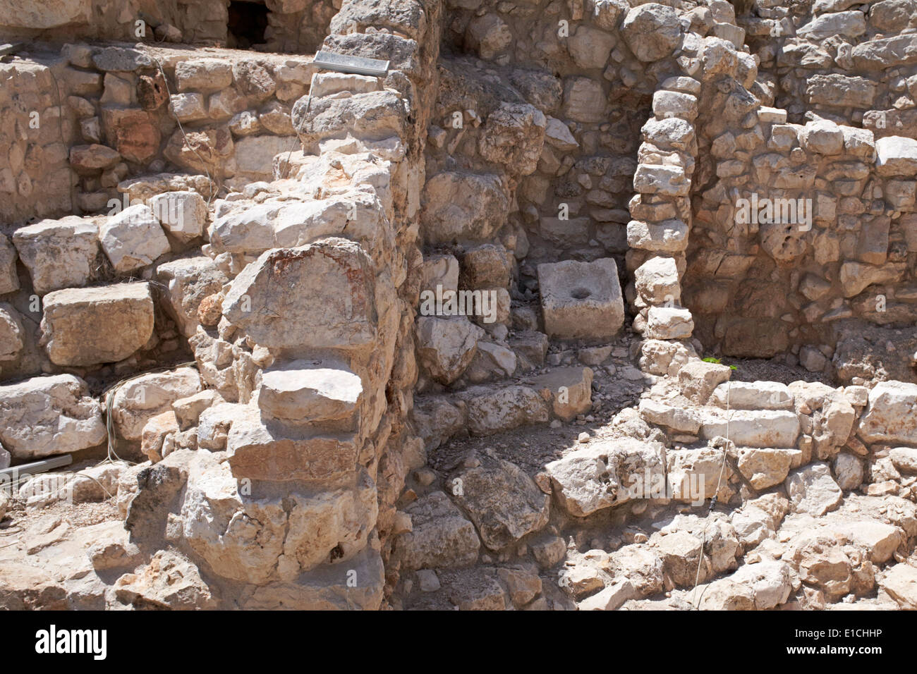 Old stone mansion, possibly King David's Palace, with stone toilet in ...