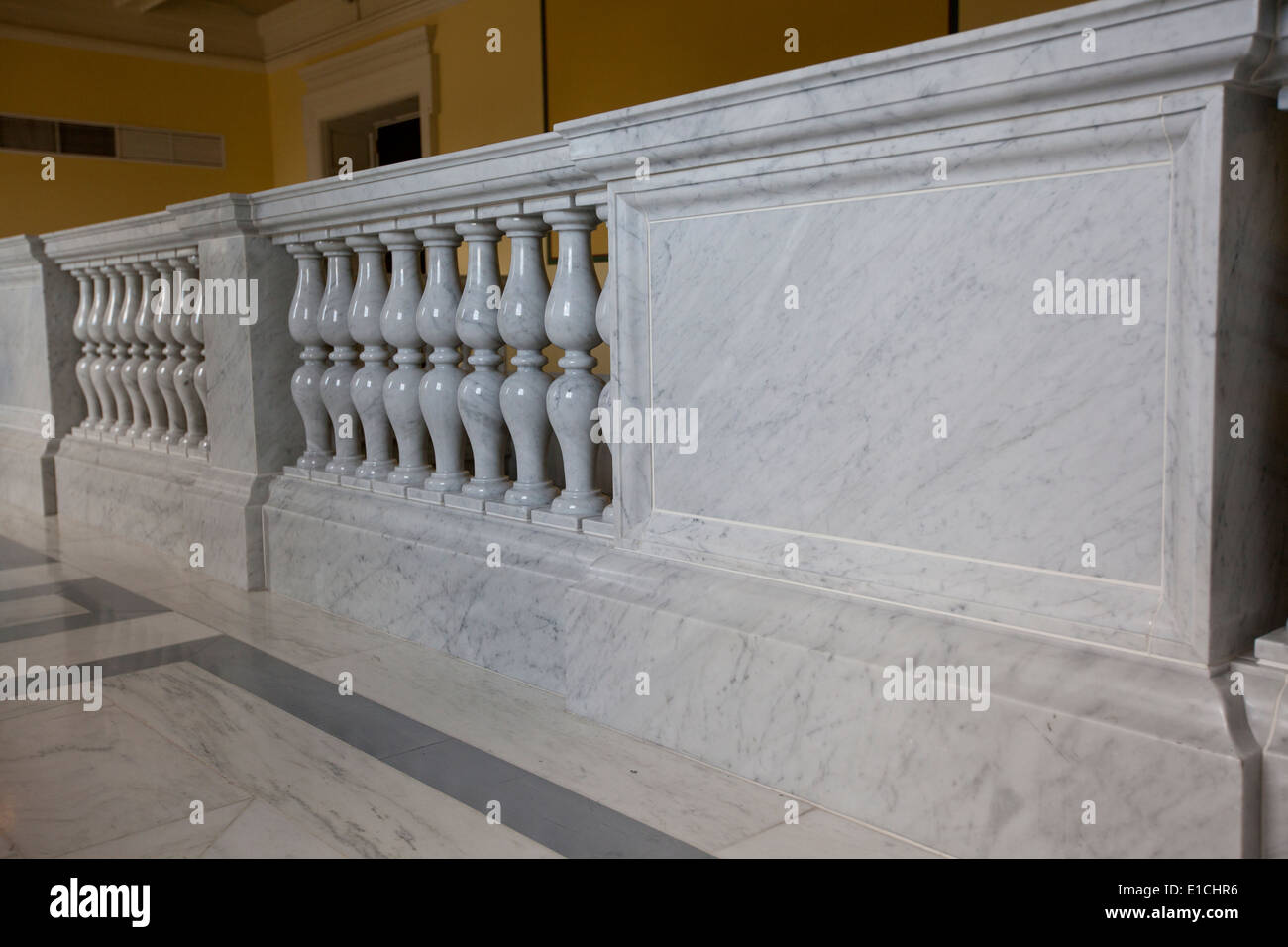 stair railings made of marble and granite Stock Photo - Alamy