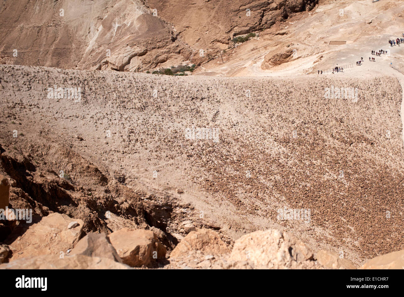 The ramp that the Roman Army used to attack Masada - Masada National ...