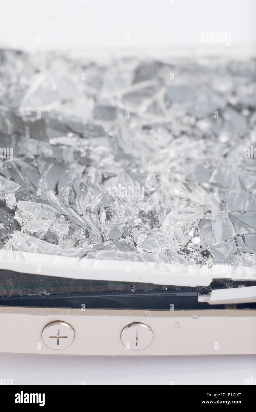 Broken mobile device Stock Photo - Alamy