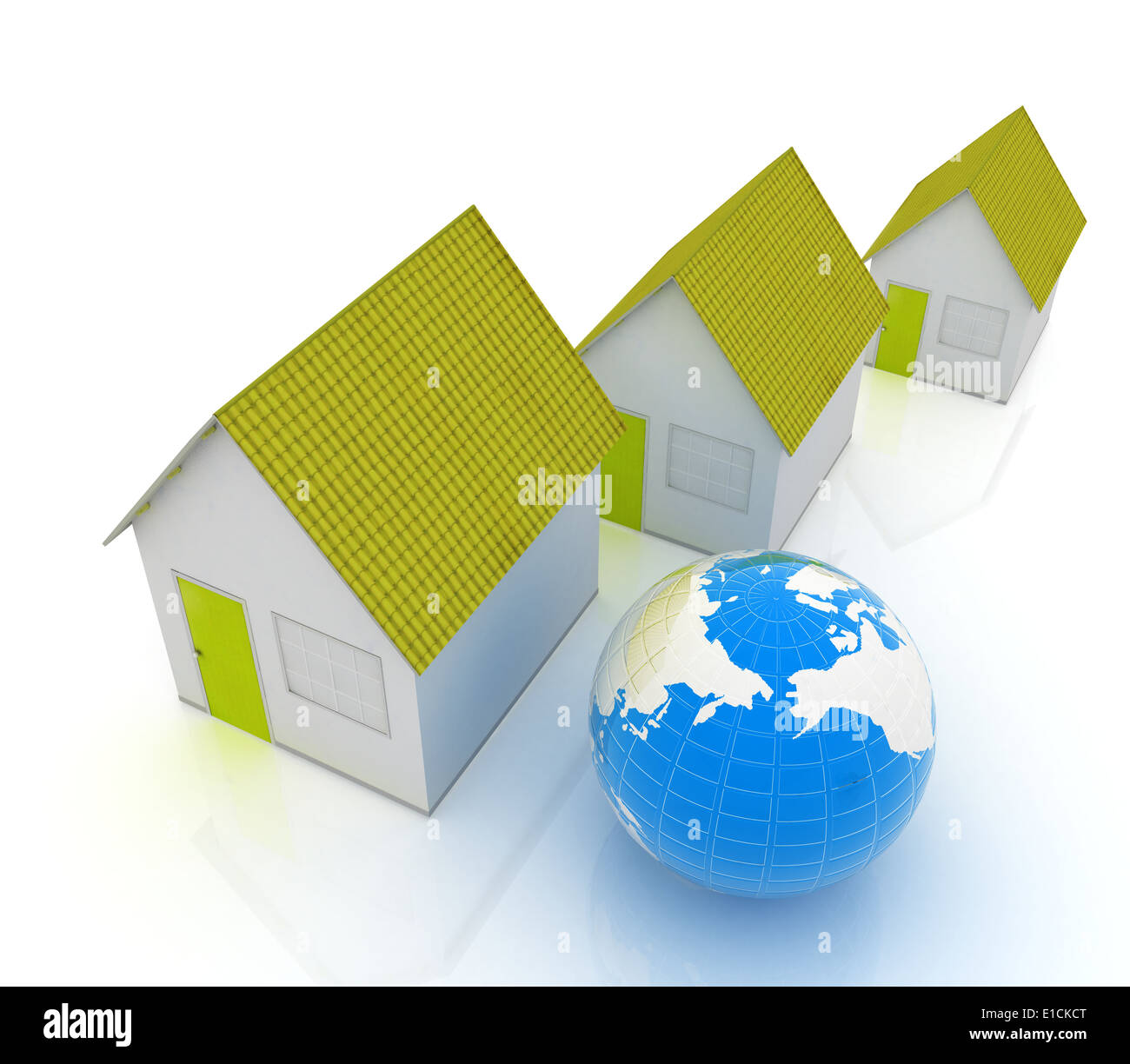 Toy houses on map hi-res stock photography and images - Alamy