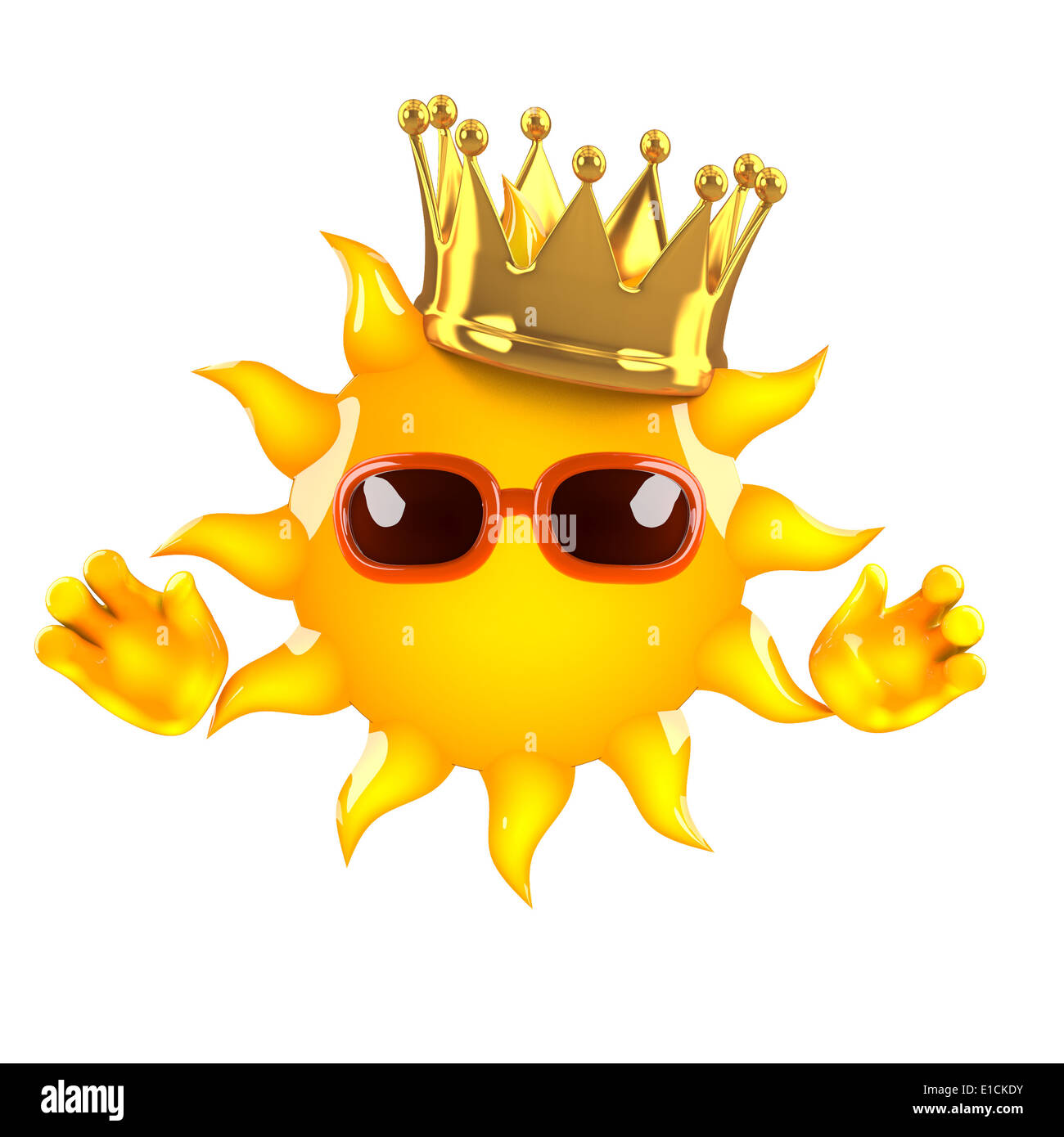 Cool Cartoon Suns Wearing Crown