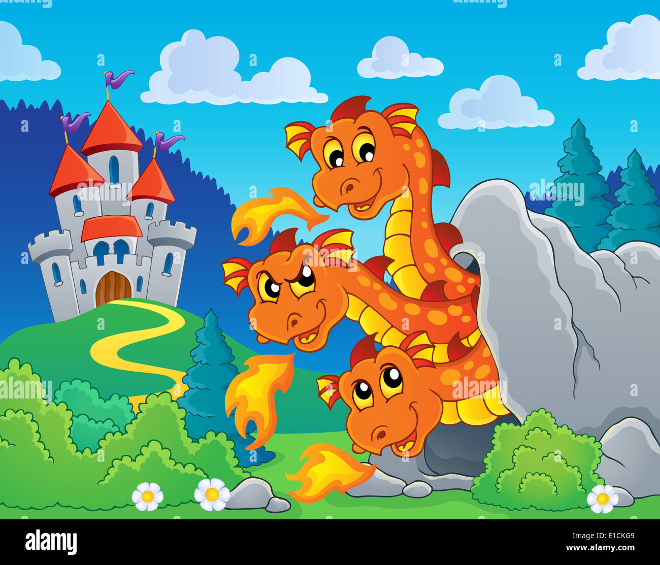 Dragon topic image 8 - picture illustration Stock Photo - Alamy