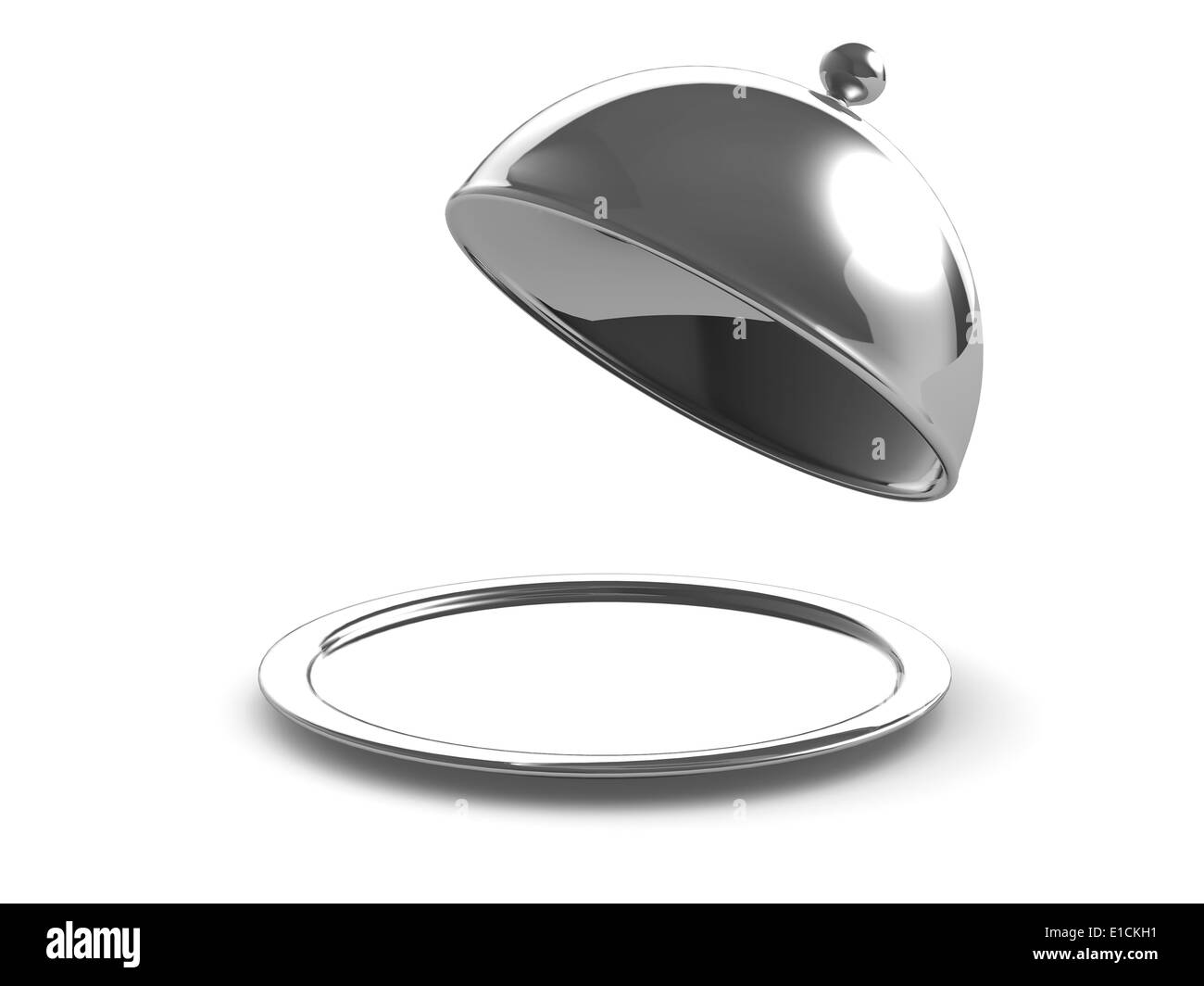 3d Silver service tray and lid Stock Photo - Alamy