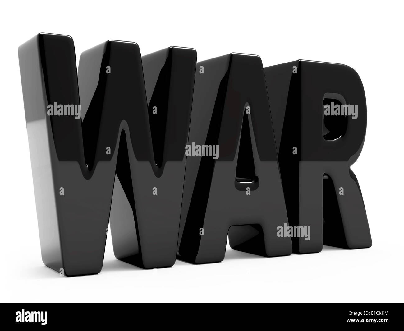 3d War in black bold plastic letters Stock Photo - Alamy