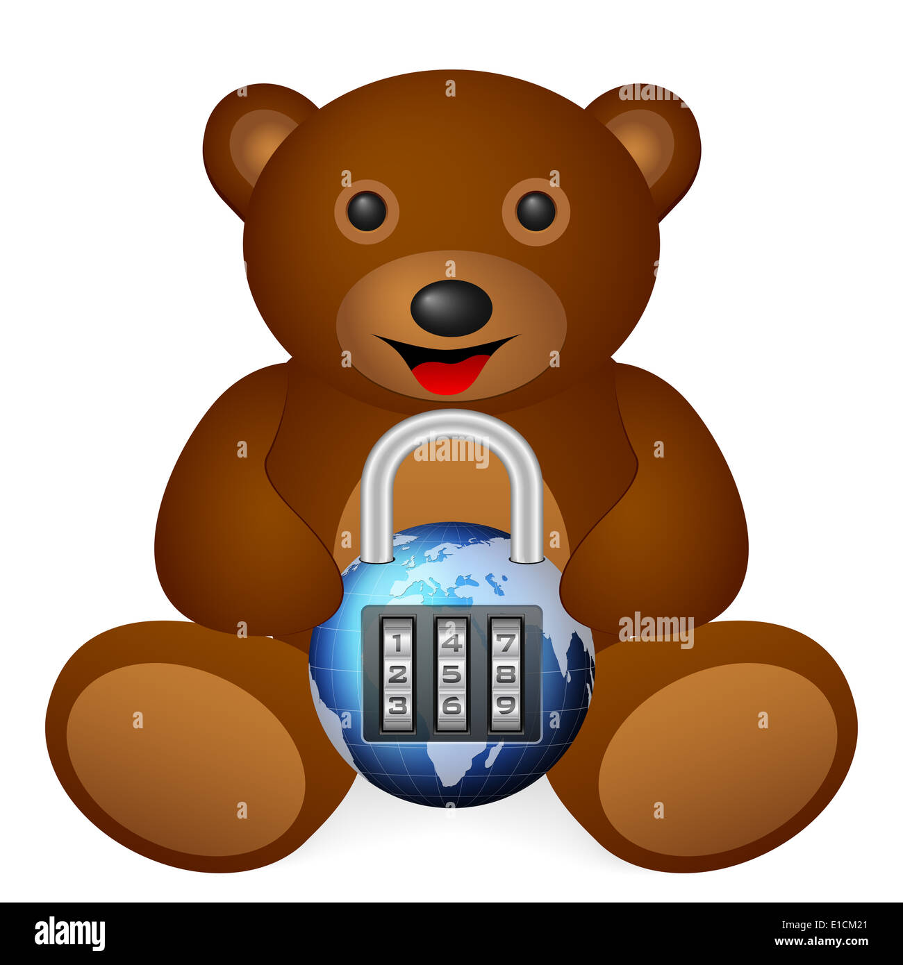 Teddy panda on a white background. Vector illustration Stock Photo - Alamy