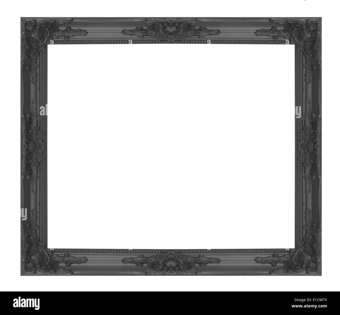 Antique black frame isolated on white background Stock Photo - Alamy